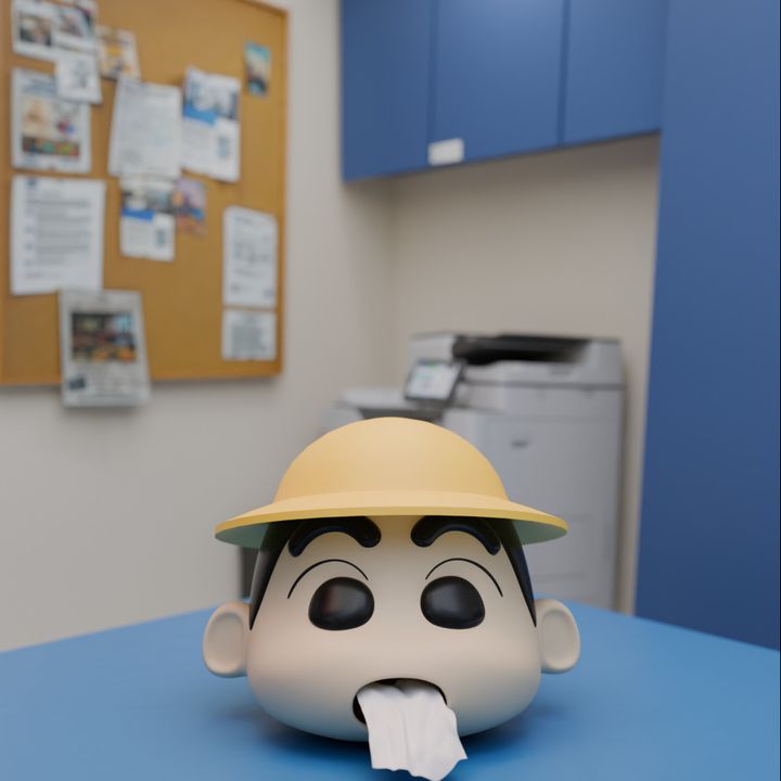 3D Printable Shin-chan Tissue Box by Studio Tridimen