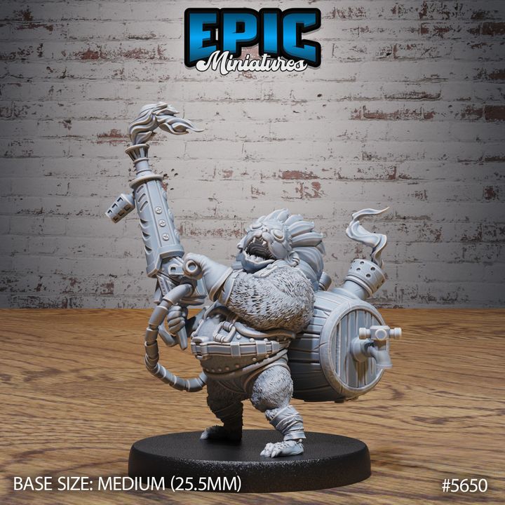 3D Printable Hedgehog Arsonist Set / Humanoid Steampunk Warrior / Spine ...