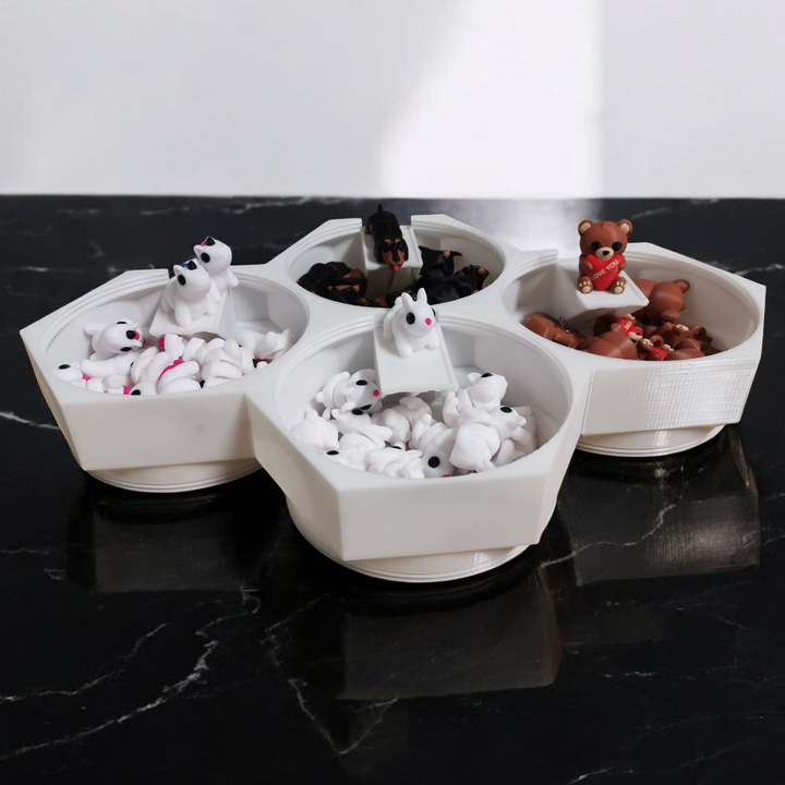 3D Printable Hexagonal storage container set by BT3D&DeusCat