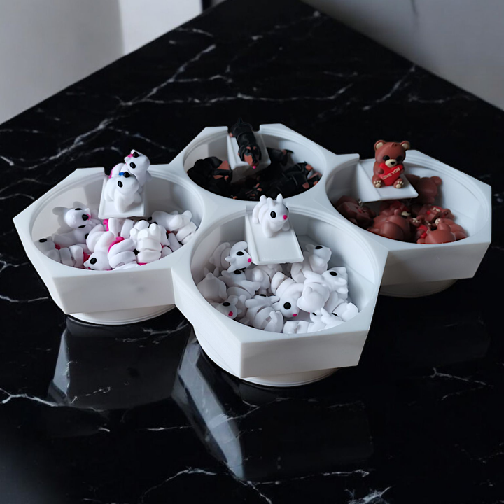 3D Printable Hexagonal storage container set by BT3D&DeusCat