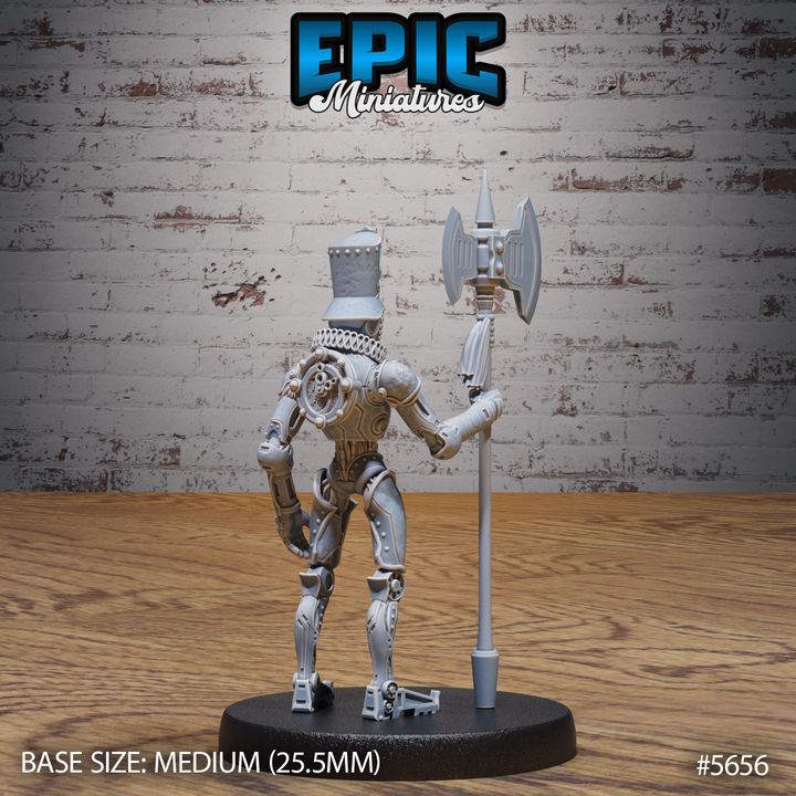 3D Printable Automaton Guard / Steam Warrior / Steampunk Machine ...