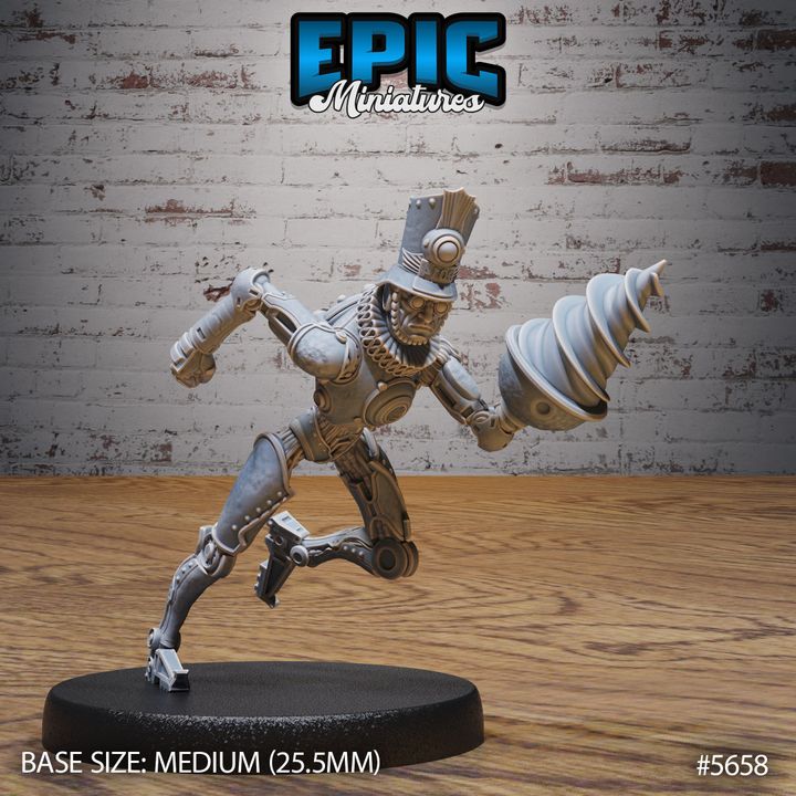 3D Printable Automaton Guard Run / Steam Warrior / Steampunk Machine ...