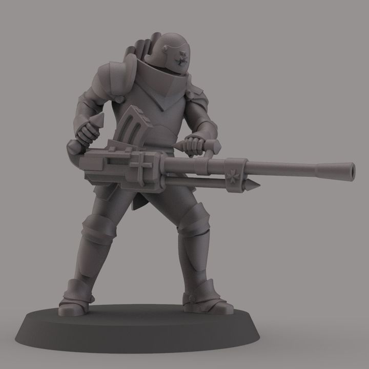 3D Printable Heavy trench conquistadors shooter by MCGuild