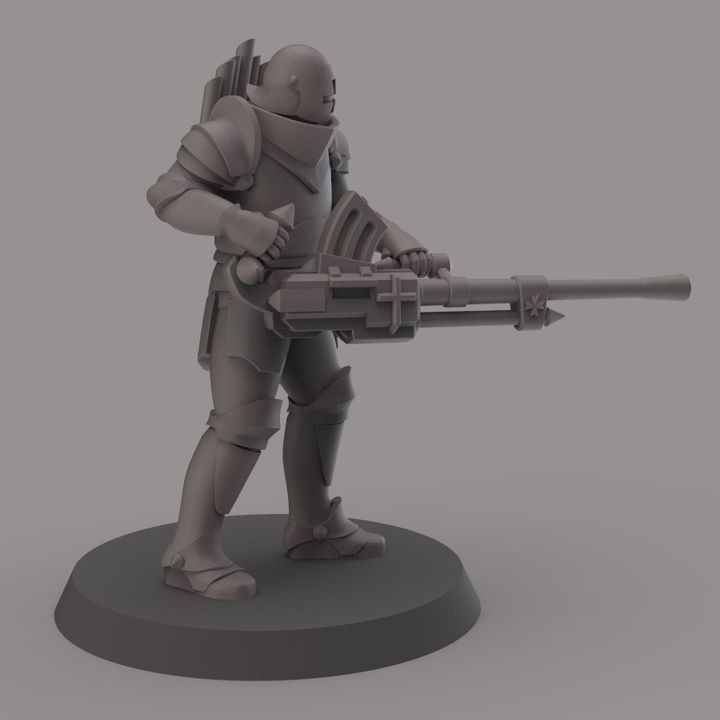 3D Printable Heavy trench conquistadors shooter by MCGuild