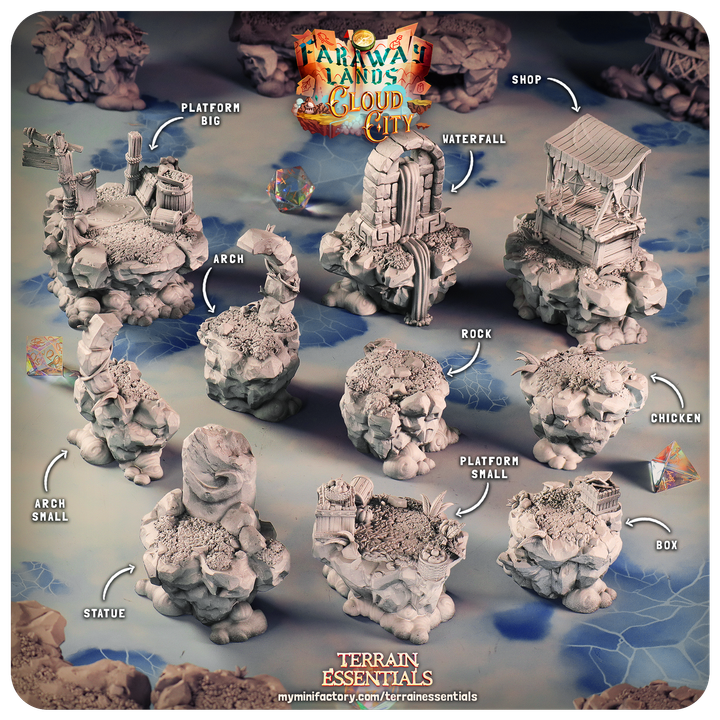 3D Printable Cloud City Terrain Set (Pre-Supported) by Terrain ...