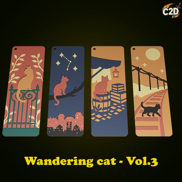 3D Printable Wandering Cat-Vol.3 by C2Dwellers
