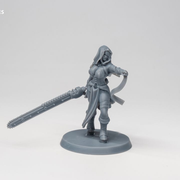 3D Printable Divine Order Deathmaiden - Pose 4 + Pinups by PSMiniatures