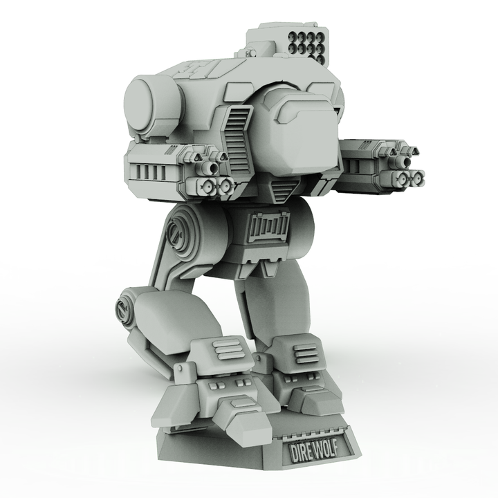3D Printable Battletechnology Dire Wolf (Dashi) Prime Clan Mech by Mark ...