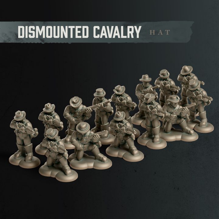 3D Printable ACW Cavalry // Dismounted with Hat by Resinant Miniatures