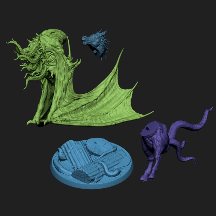 3D Printable Shantak by NS Miniatures