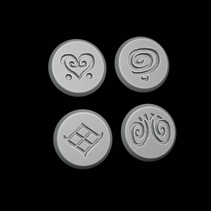 3D Printable Objective Markers Fantasy 40mm by Sudo