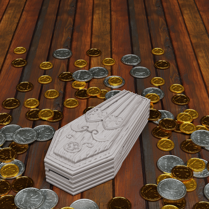3D Printable Horror coffin money box by Crosslances