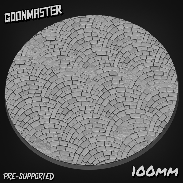 3D Printable Curved Brick Base Set by Goon Master