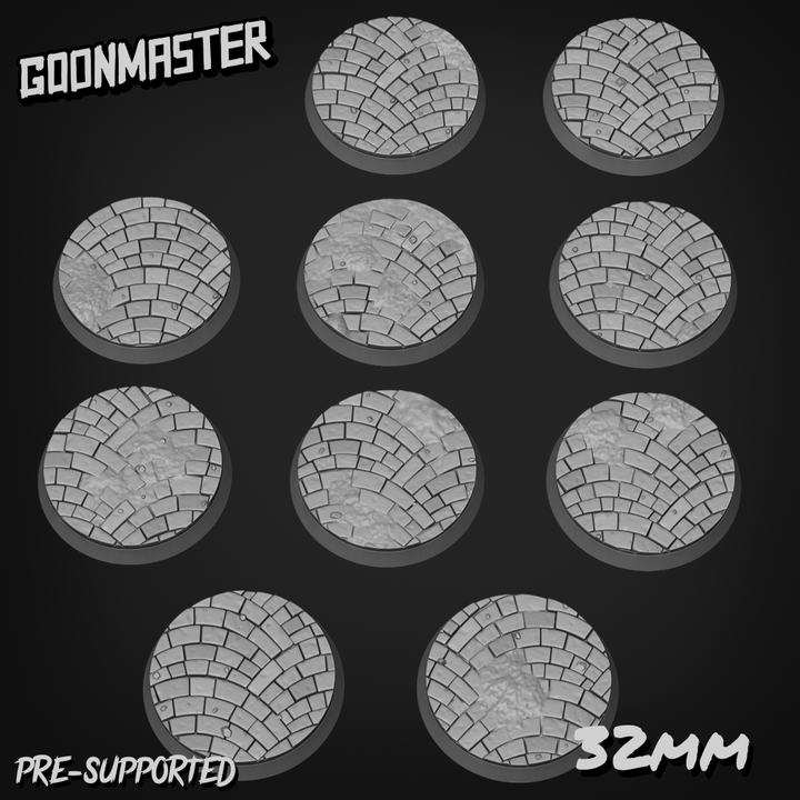 3D Printable Curved Brick Base Set by Goon Master