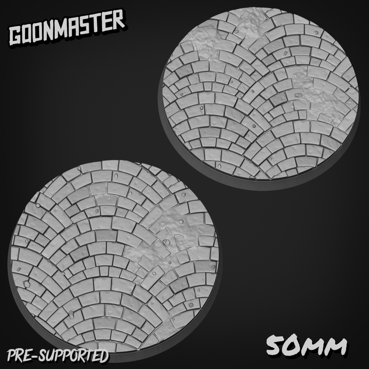 3D Printable Curved Brick Base Set by Goon Master