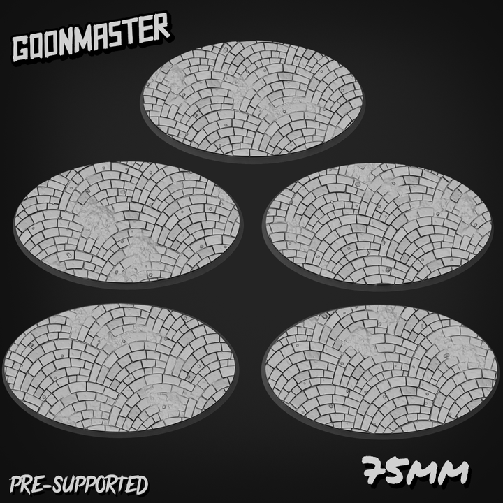 3D Printable Curved Brick Base Set by Goon Master
