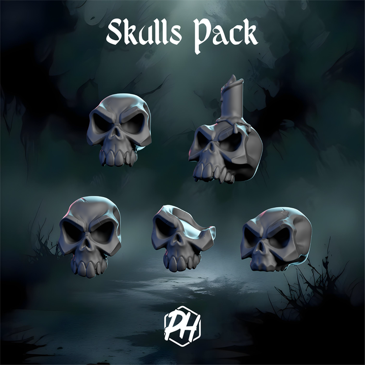 3D Printable Skulls Pack by Phutura Hobbies