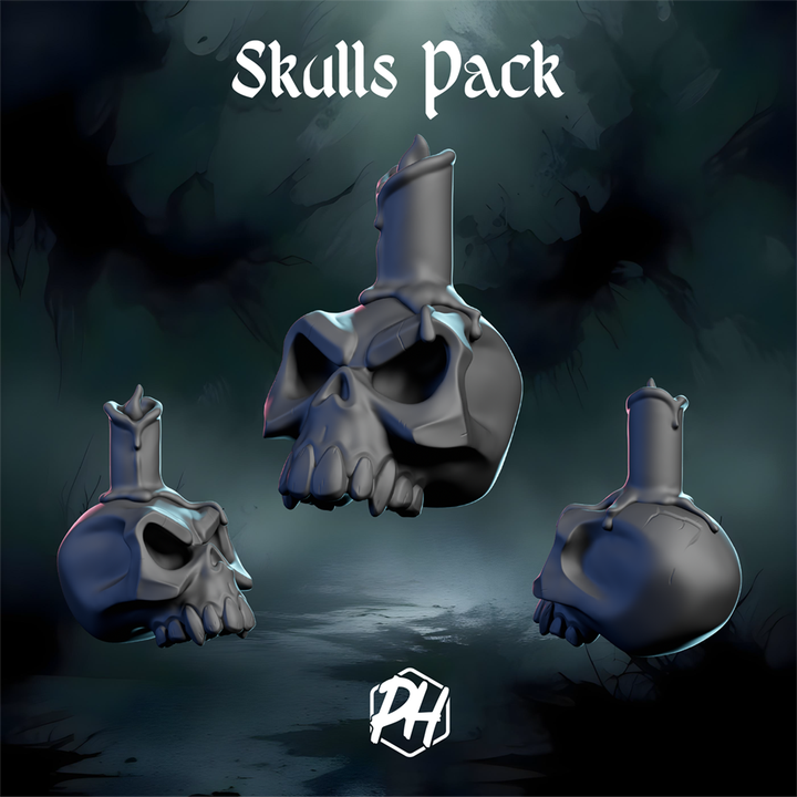 3D Printable Skulls Pack by Phutura Hobbies