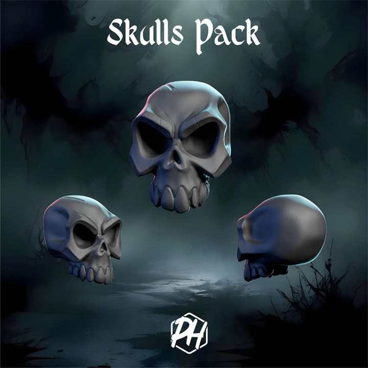 3D Printable Skulls Pack by Phutura Hobbies