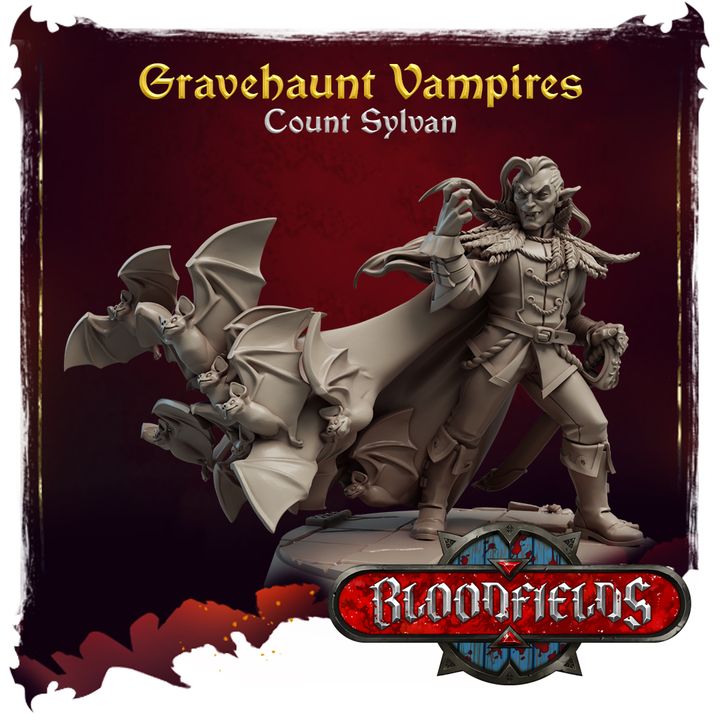 3D Printable Gravehaunt Vampires - Count Sylvan - Additional Miniatures ...