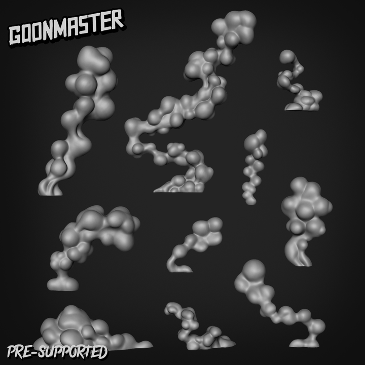 3D Printable Basing Bits 251- Smoke 2 by Goon Master