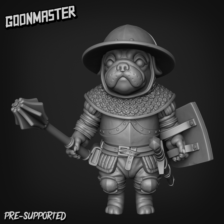 3D Printable Battle Pug 1 + Variant by Goon Master