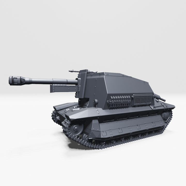 3D Printable 10.5cm leFH 16 auf Gepanzerte Selbstfahrlafette FCM (Ad ...