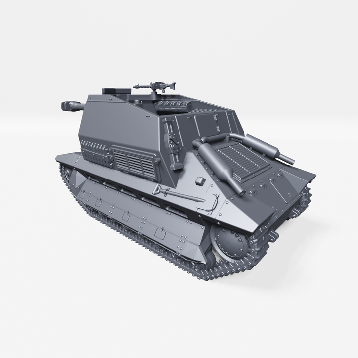 3D Printable 10.5cm leFH 16 auf Gepanzerte Selbstfahrlafette FCM (Ad ...