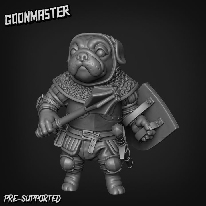 3D Printable Battle Pug 4 + Variant by Goon Master