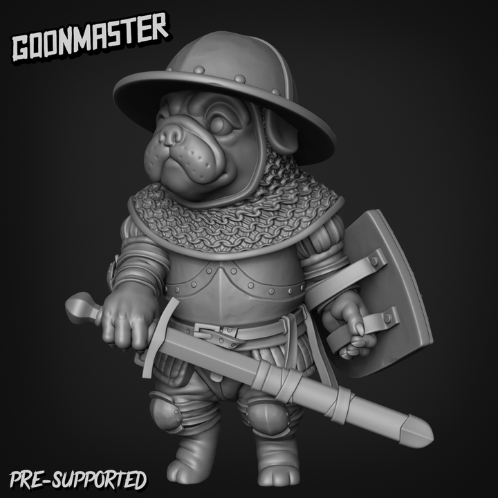 3D Printable Battle Pug 5 + Variant by Goon Master