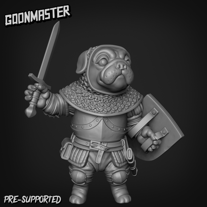 3D Printable Battle Pug 6 + Variant by Goon Master
