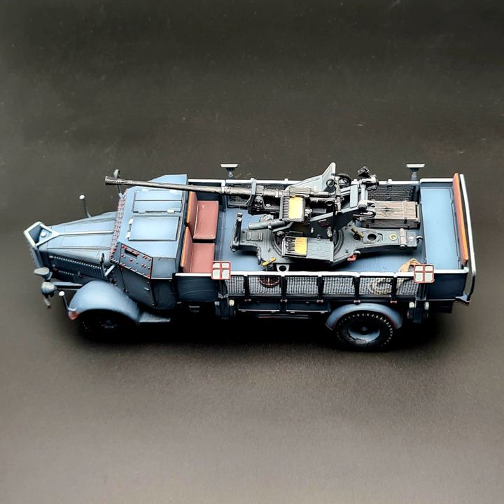 3D Printable Mercedes L4500A 4.5t als Flakwagen für 3.7cm Flak 37 + 2cm ...