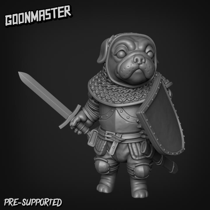 3D Printable Battle Pug 7 + Variant by Goon Master