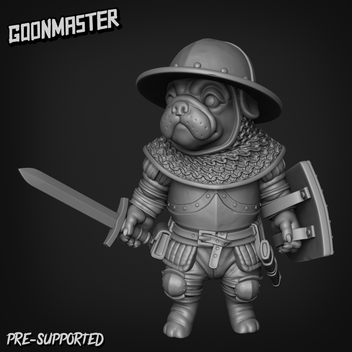 3D Printable Battle Pug 8 + Variant by Goon Master