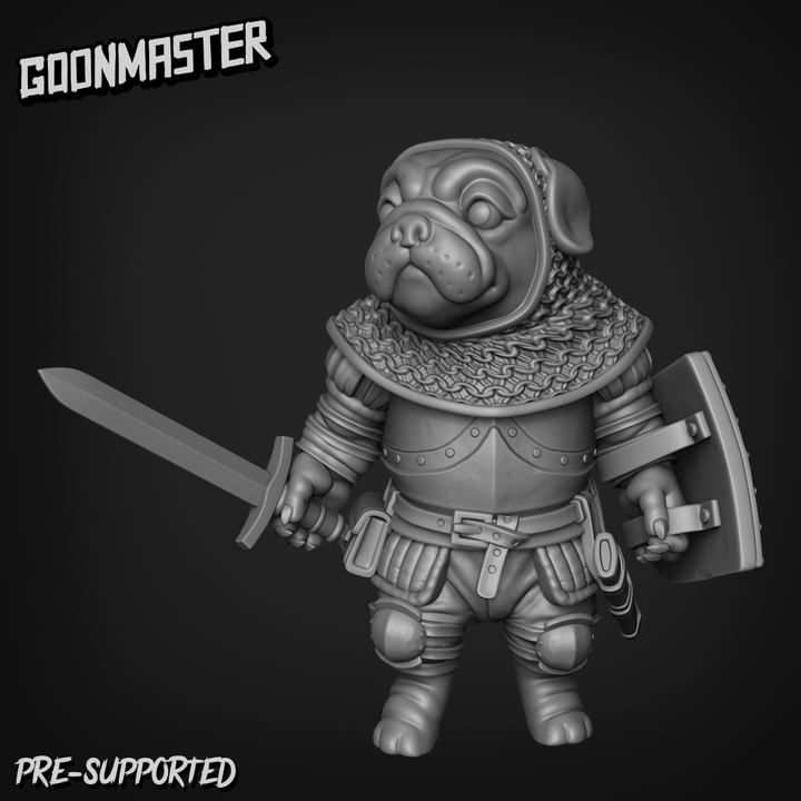 3D Printable Battle Pug 8 + Variant by Goon Master