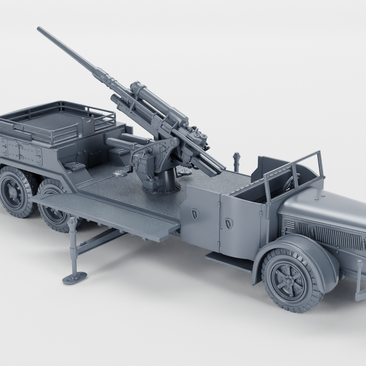 3D Printable VOMAG 7 OR 660 with 8.8cm FlaK (2 positions) (Ad-Hoc ...
