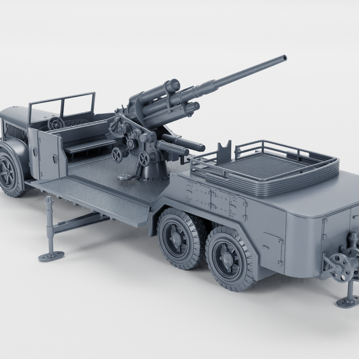 3D Printable VOMAG 7 OR 660 with 8.8cm FlaK (2 positions) (Ad-Hoc ...