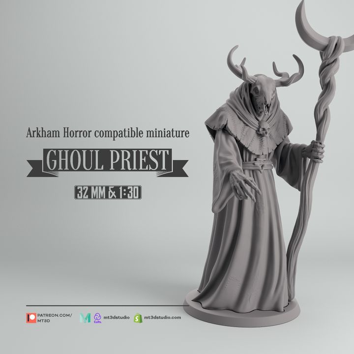 3D Printable Ghoul Priest - Arkham Horror compatible by MT3D Studio