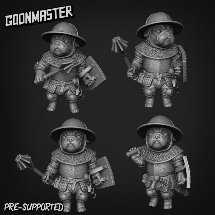 3D Printable Battle Pug Mace Bundle + Variants by Goon Master