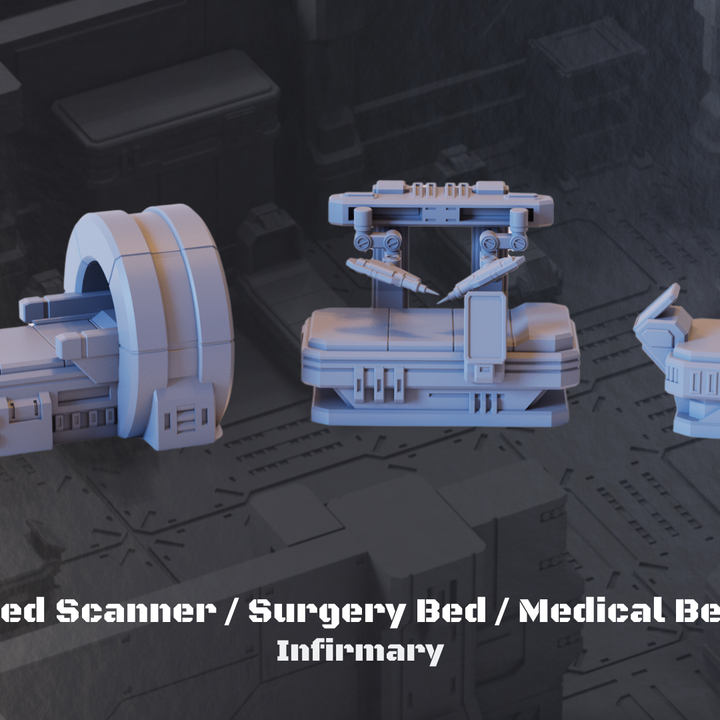 3D Printable Bed Scanner / Surgery Bed / Medical Bed by Vesper Project