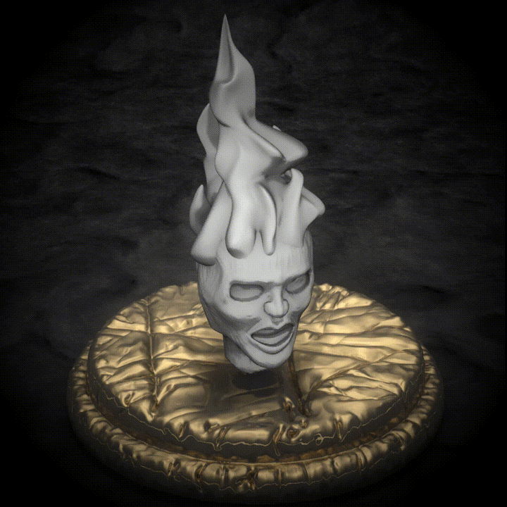 3D Printable Dark souls - Wisp enemy / flaming head by Branislav Jánošík