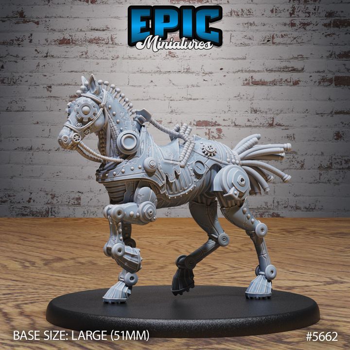 3D Printable Horse Construct / Steam Steed Robot / Steampunk Knight ...