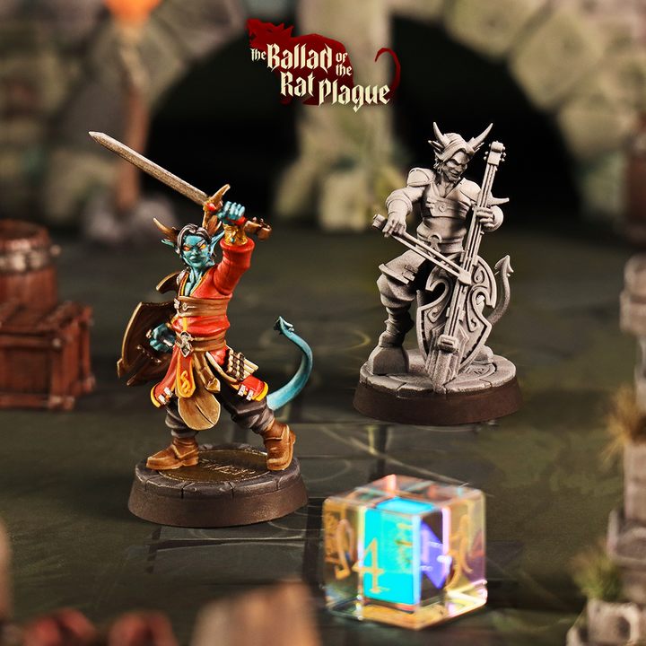 3D Printable Battle Cellist Bard (Pre-Supported) | Cast n Play by Cast ...