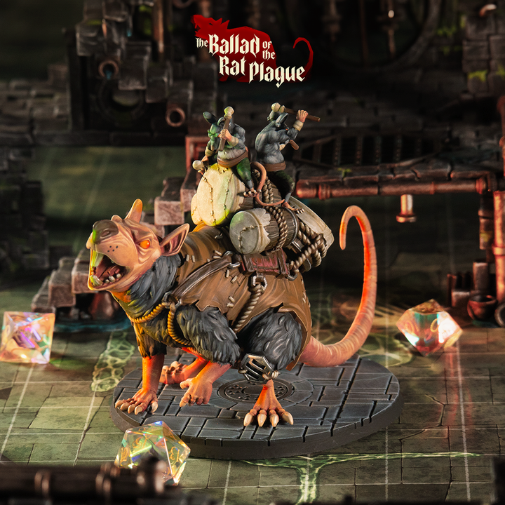 3D Printable War Drum Rat (Pre-Supported) by Cast n Play