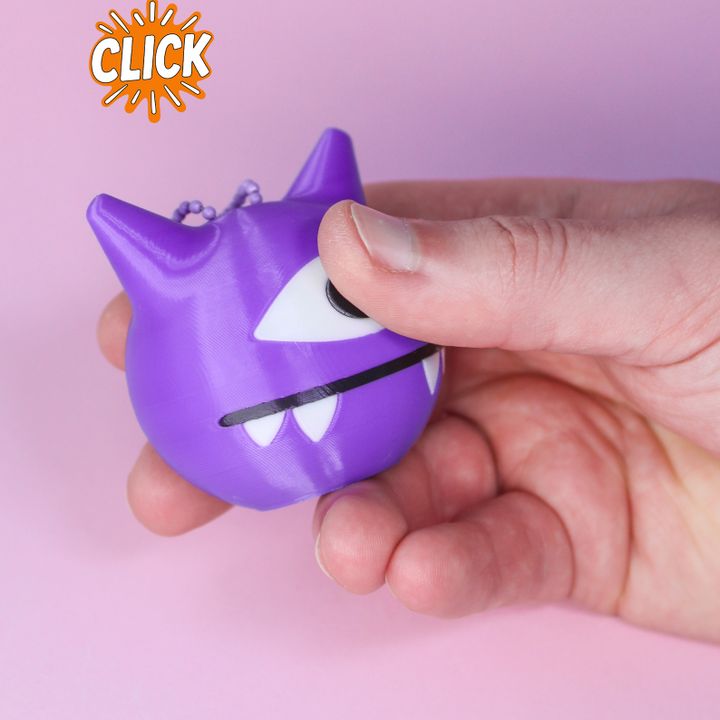 3D Printable Space Shuttle and Monster Toy Fidget Clicker - Keychain ...