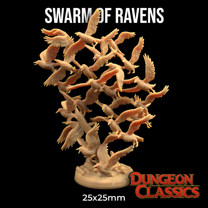 3D Printable Swarm of Ravens | PRESUPPORTED | Dungeon Classics by ...