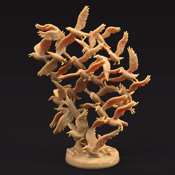 3D Printable Swarm of Ravens | PRESUPPORTED | Dungeon Classics by ...