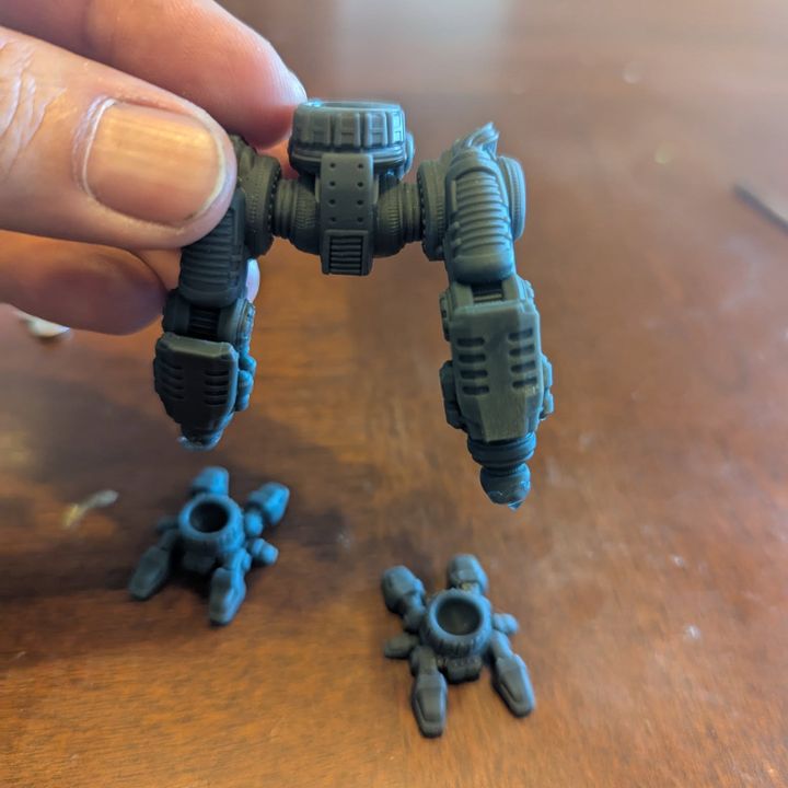 3D Printable 15mm (1/100th Scale) Project Quixote Dieselpunk Mech by ...