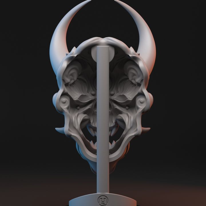 3D Printable Oni Mask by diego