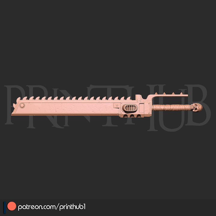 3D Printable Chainsword Cosplay Prop – Full-Scale 3D Printable Weapon ...